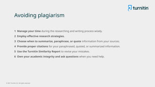 plagiarism lesson presentation - Academic Integrity | PPT