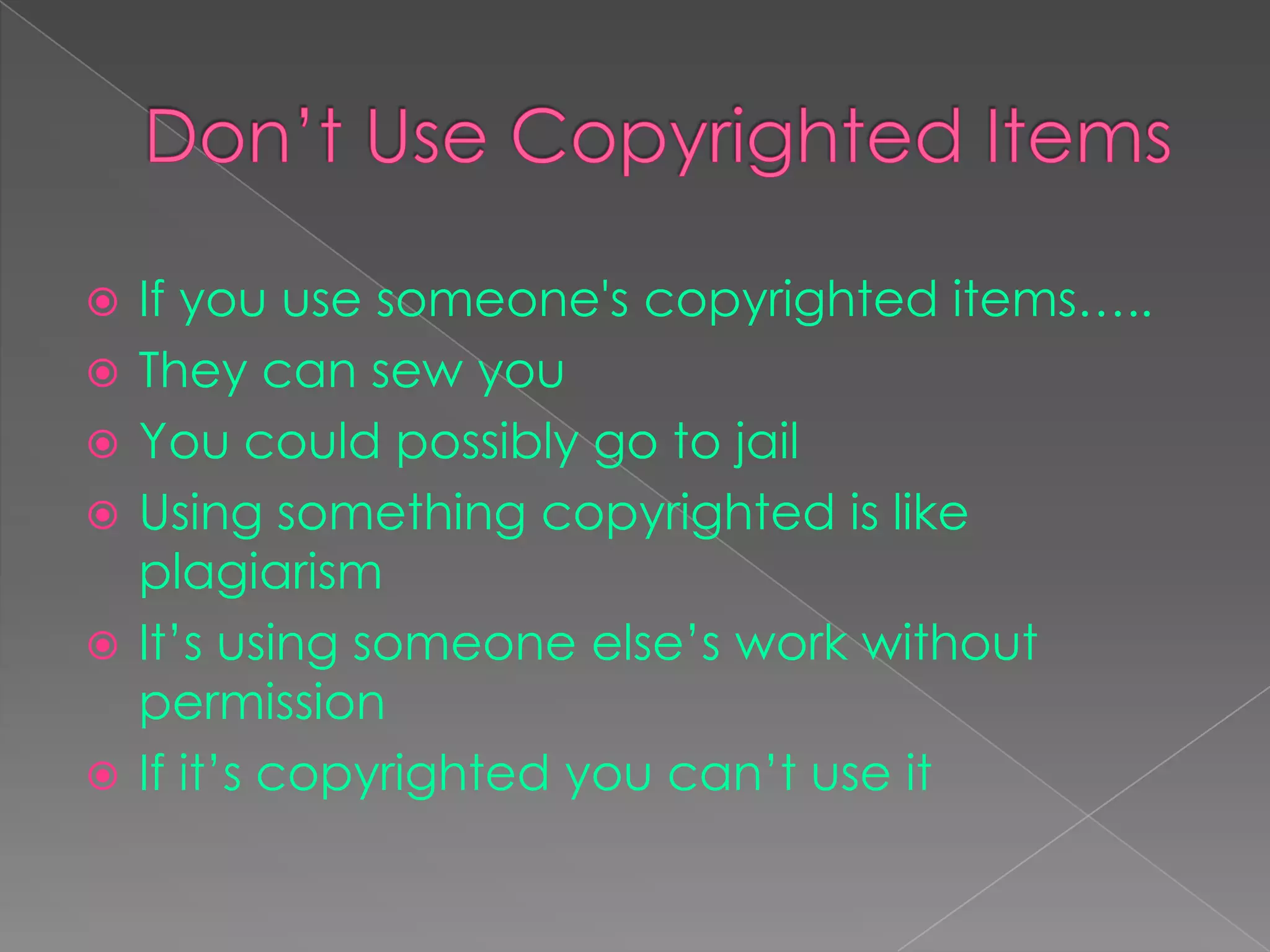 Plagiarism, netiquette, copyrighting powerpoint | PPT
