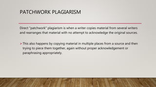 Plagiarism&Paraphrasing | PPTX | Homework and Study | Education