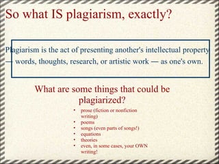 Plagiarism portfolio | PPT