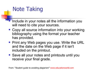 Plagiarism Power Point | PPT