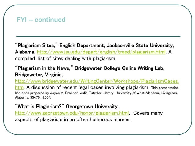 plagiarism power point.ppt | Resume Writing and Advice | Job Search