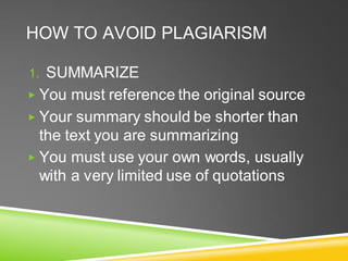 Plagiarism ppt | PDF