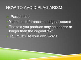 Plagiarism ppt | PDF
