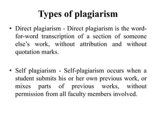 Plagiarism ppt | PPTX