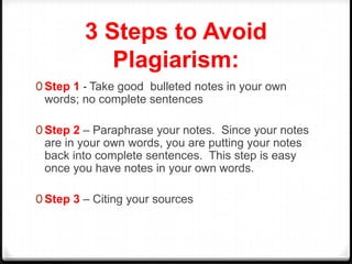 Plagiarism ppt fall 2012 day 1 & 2 | PPT