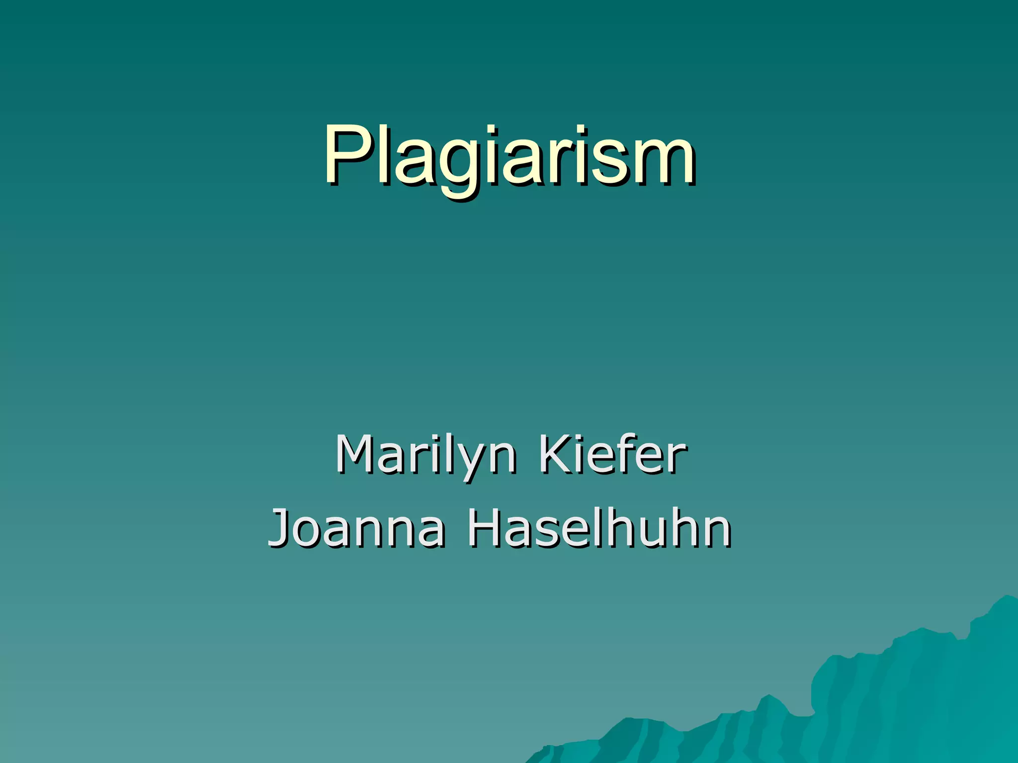 Plagiarism Ppt Teachers | PPT