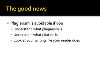 Plagiarism presentation | PPTX