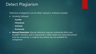 Plagiarism: Detect and Prevent | PPT