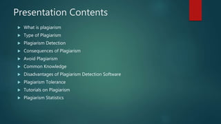 Plagiarism: Detect and Prevent | PPSX