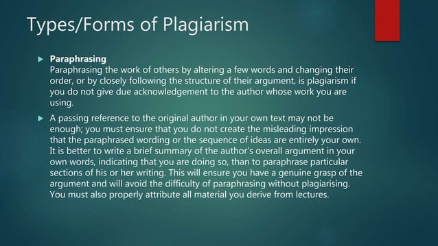 Plagiarism: Detect and Prevent | PPT