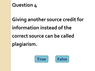 Plagiarism Quiz | PPTX