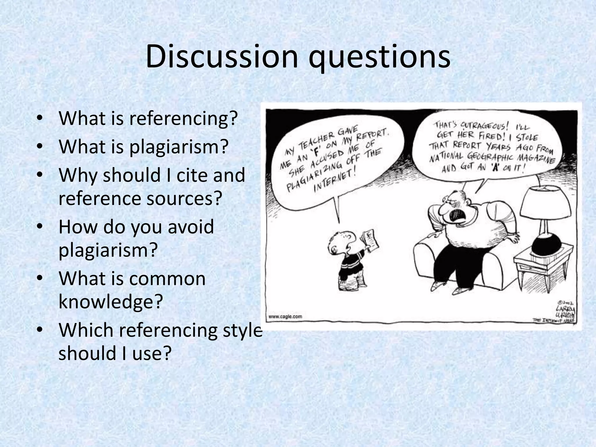 Plagiarism & Referencing | PPTX