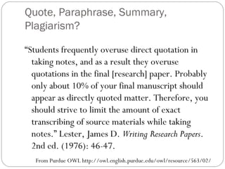 Plagiarism 101 | PPT