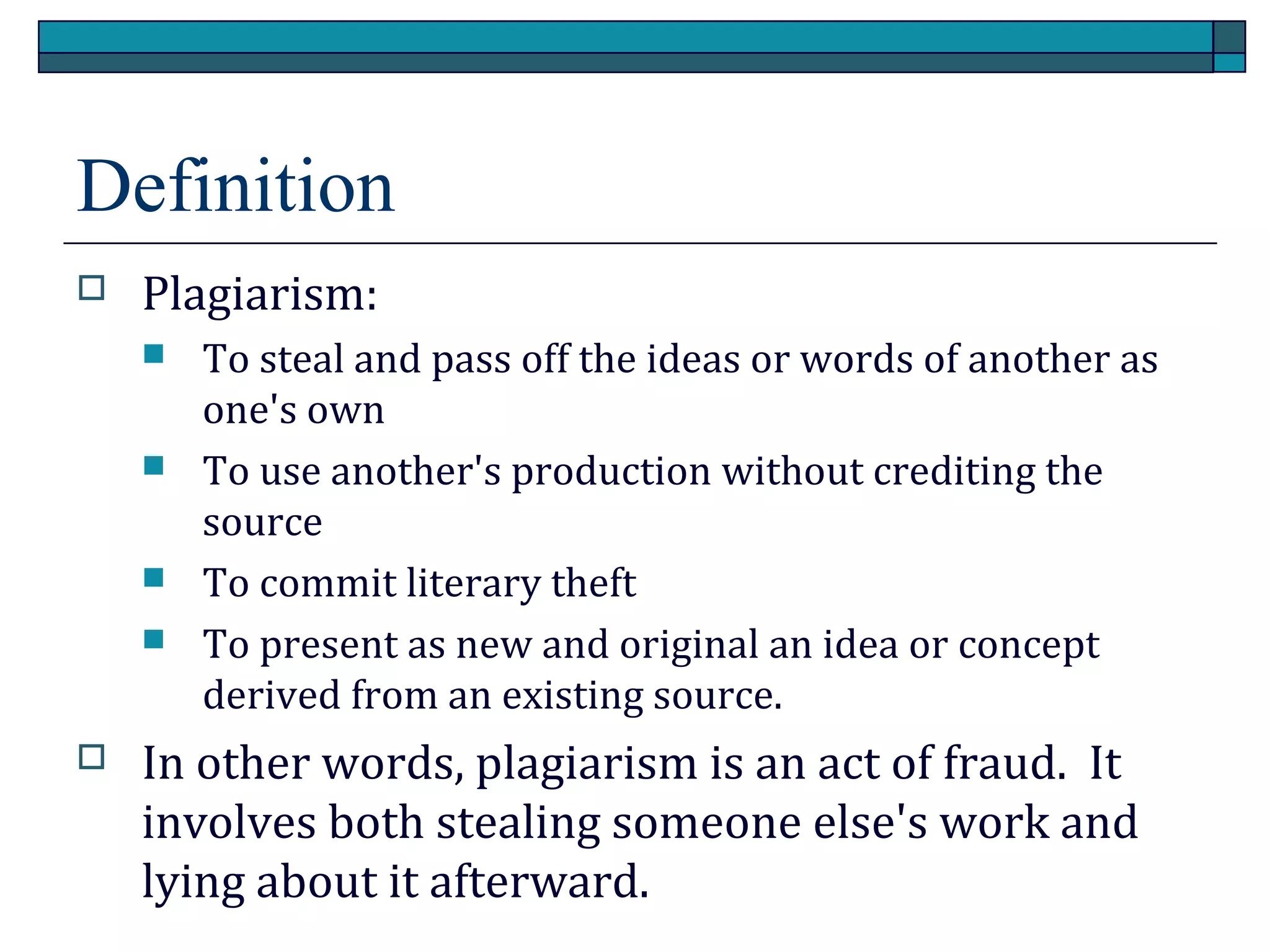 How to Avoid Plagiarism | PPT