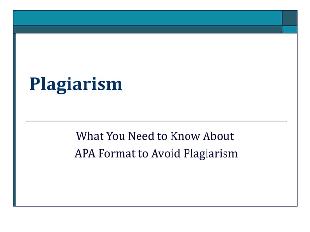 How to Avoid Plagiarism | PPT