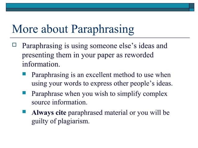 How to Avoid Plagiarism | PPT
