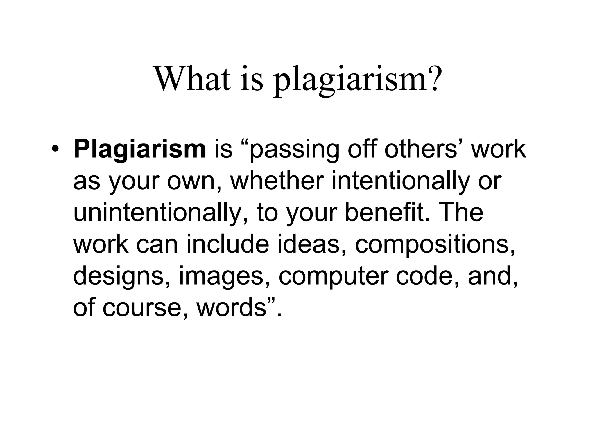 Plagiarism Software presentation used in research | PPT