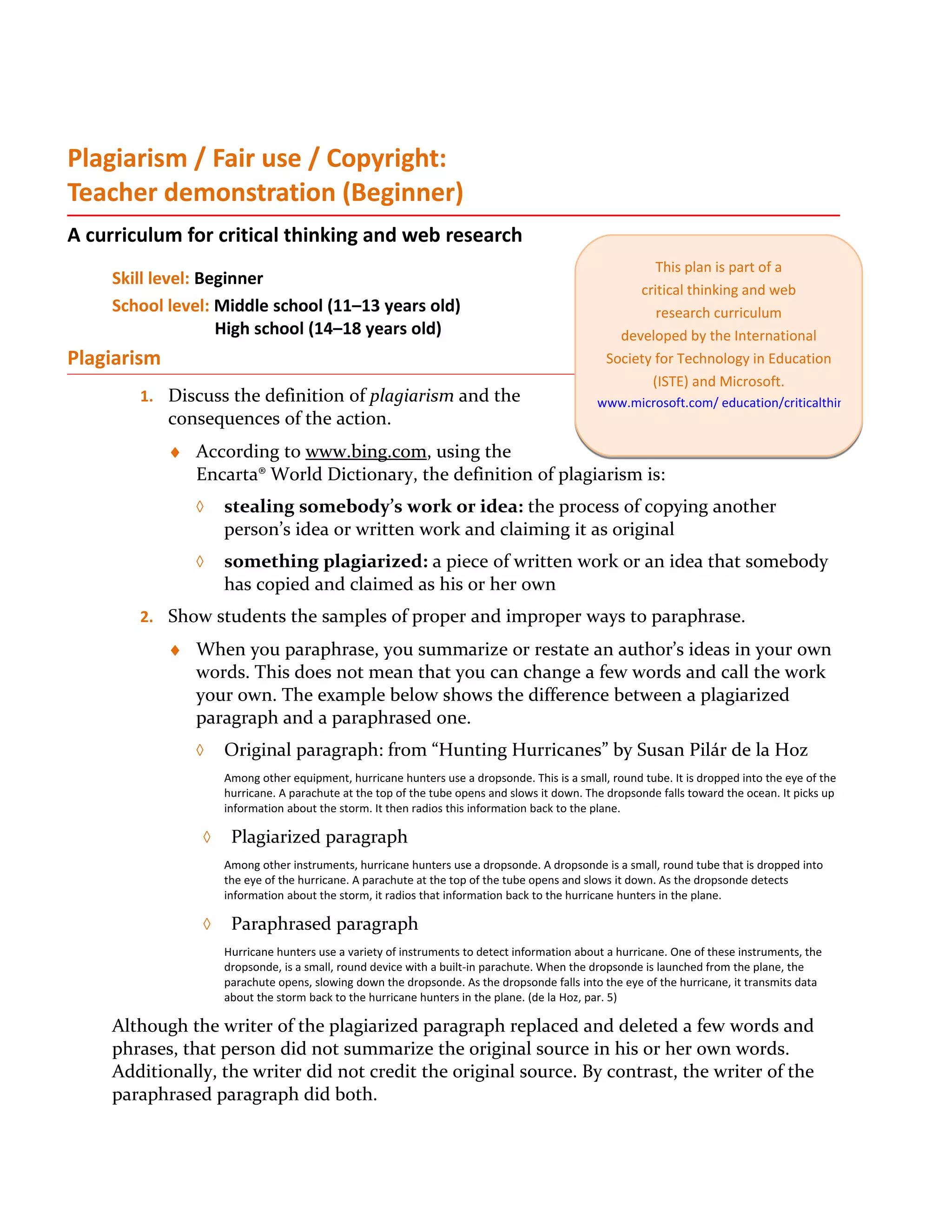 Plagiarism teacher demo_beginner | DOC | Homework and Study | Education