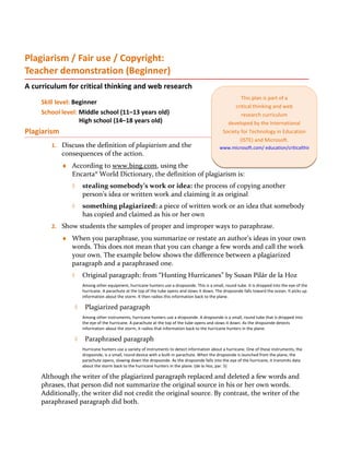 Plagiarism teacher demo_beginner | DOC