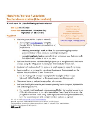 Plagiarism teacher demo_intermediate | DOC