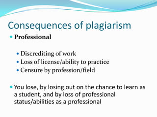 Plagiarism tutorial | PPT