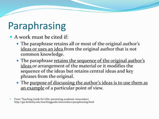 Plagiarism tutorial | PPTX