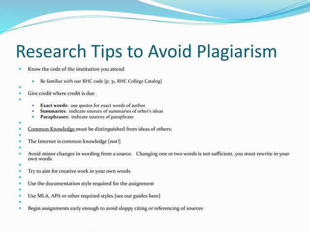 Plagiarism tutorial | PPT