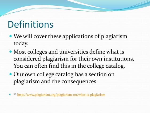 Plagiarism tutorial | PPTX