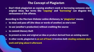 Plagiarism, Types & Consequences | PPTX