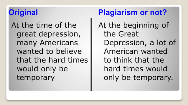 Plagiarism vs. Paraphrasing | PPT