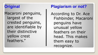 Plagiarism vs. Paraphrasing | PPT