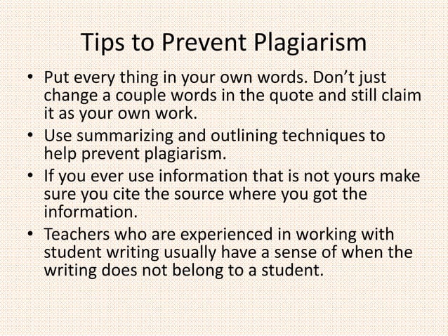 Plagiarism vs. paraphrasing | PPTX