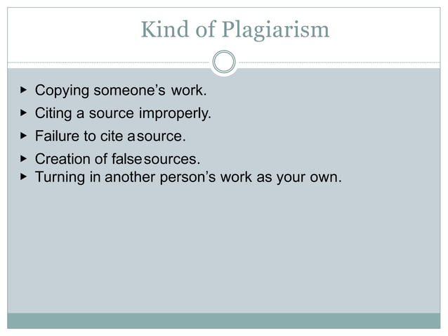 Plagirism ppt | PPT