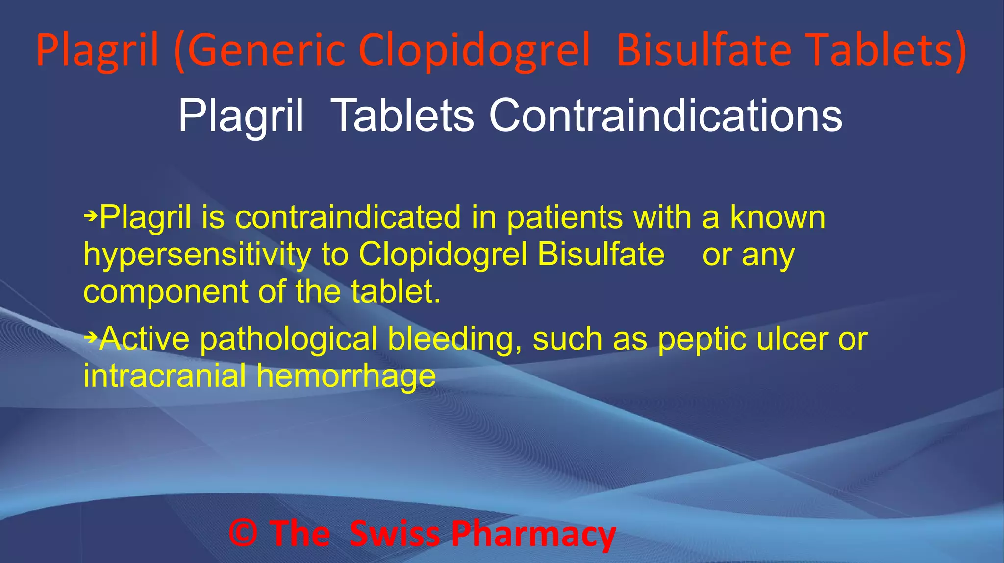 Plagril (Generic Clopidogrel Bisulfate Tablets) | PPT