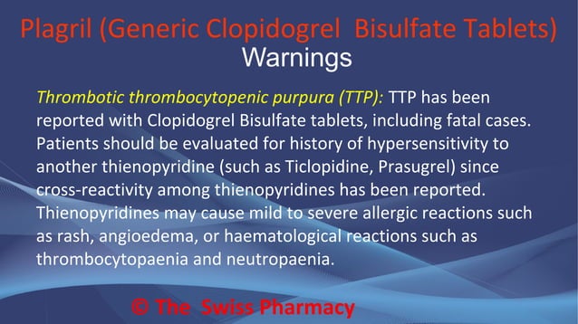 Plagril (Generic Clopidogrel Bisulfate Tablets) | PPT