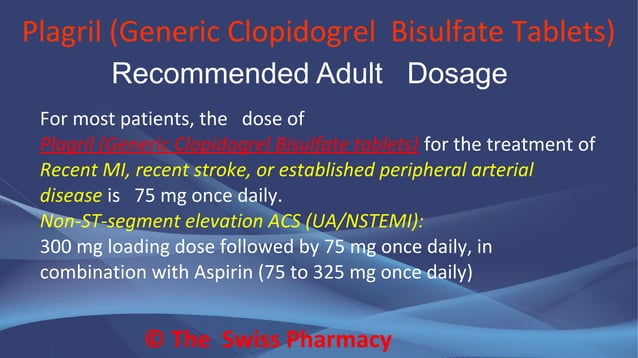 Plagril (Generic Clopidogrel Bisulfate Tablets) | PPT
