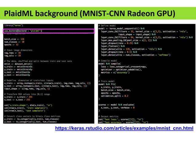 PlaidML Kerasでやっていく #TokyoR 73 | PPT