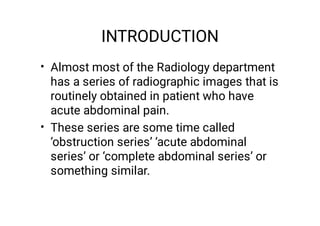 PLAIN ABDOMINAL X-RAY. in radiology report | PPT