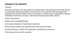 Plain and reinforced cement concrete | PPTX