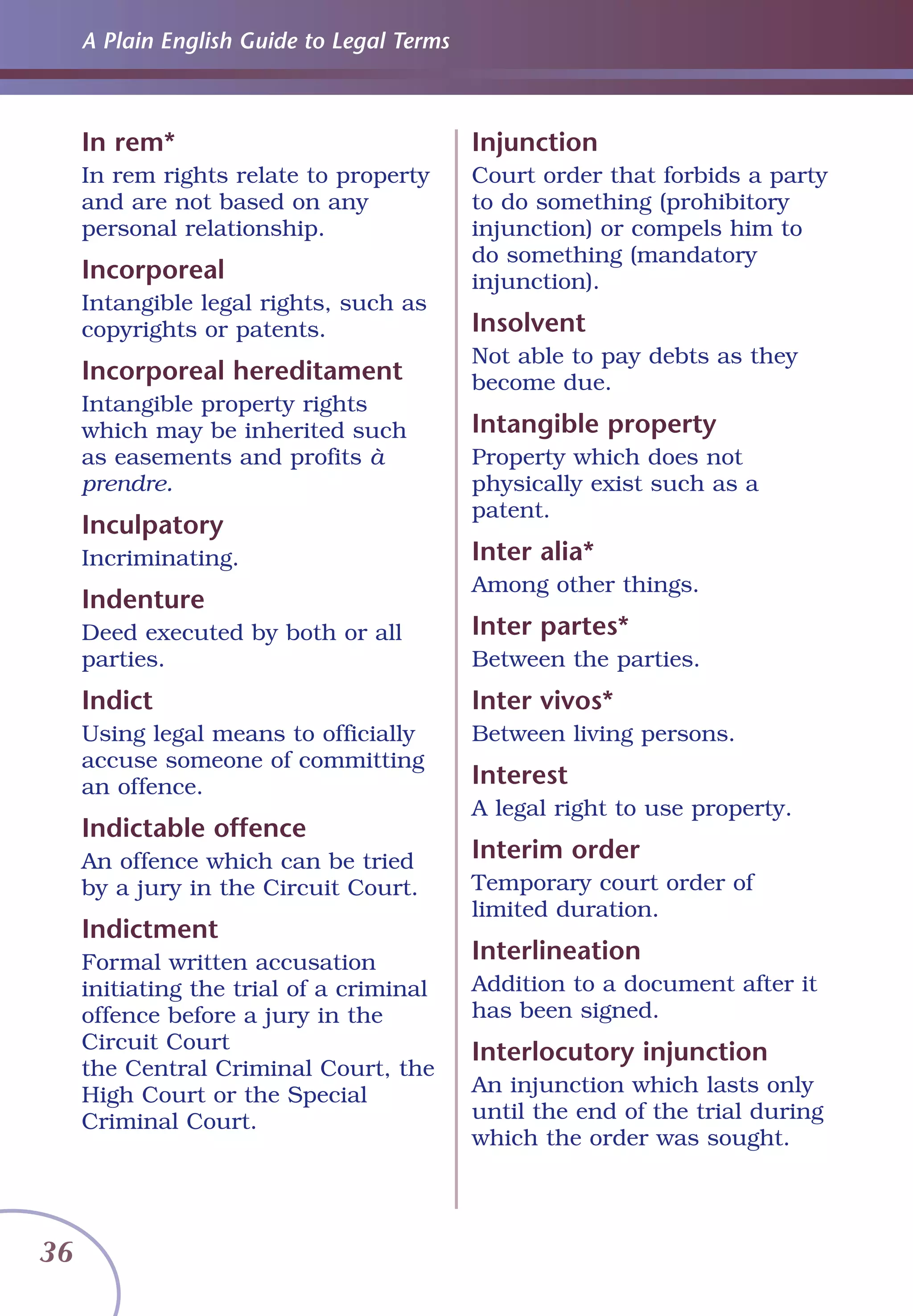 Plain eng guide to_legal_terms | PDF