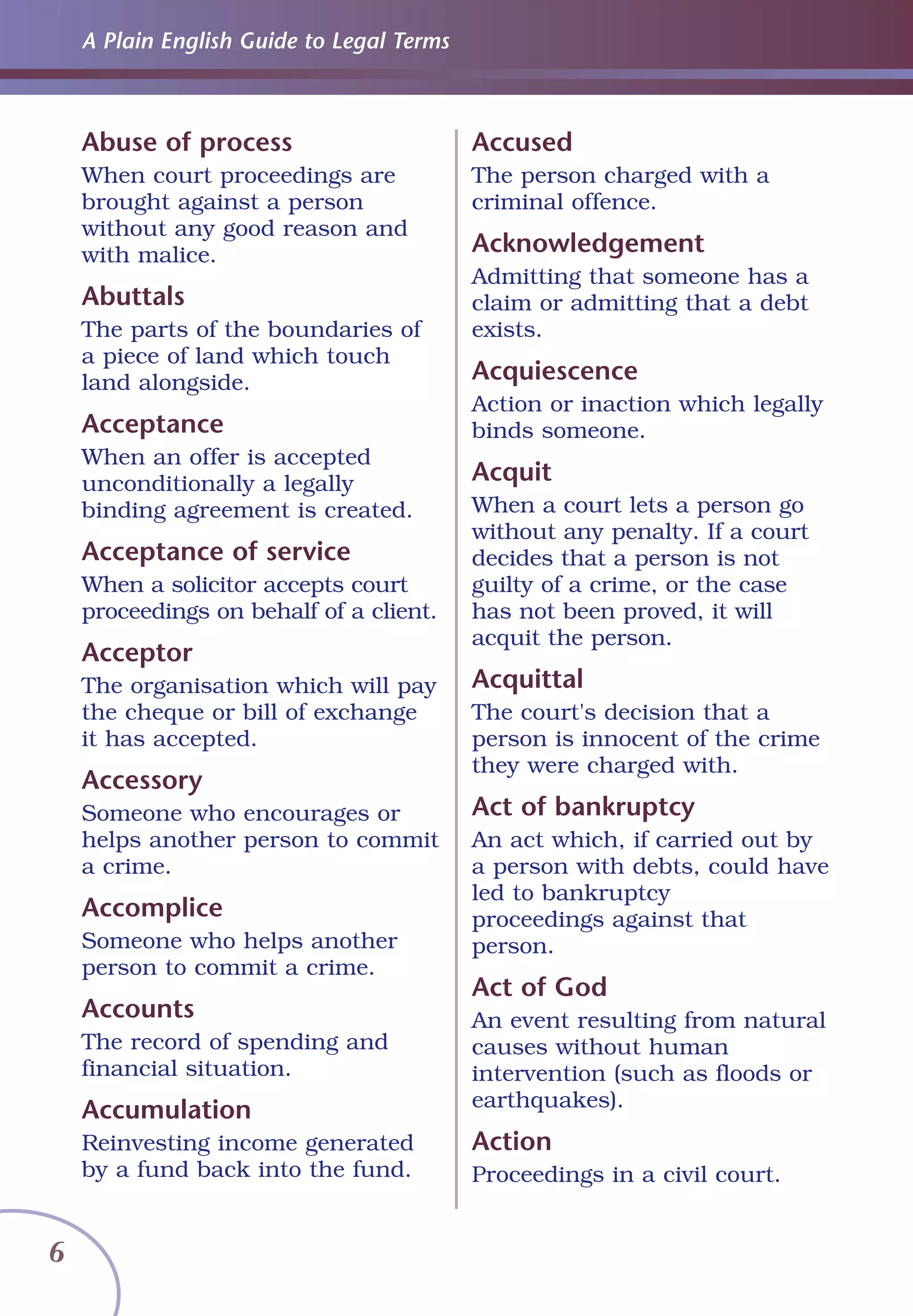 Plain eng guide to_legal_terms | PDF