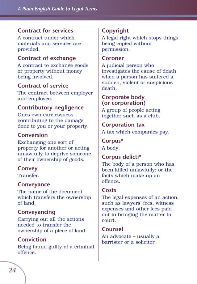 Plain eng guide to_legal_terms | PDF | Adult Education | Education