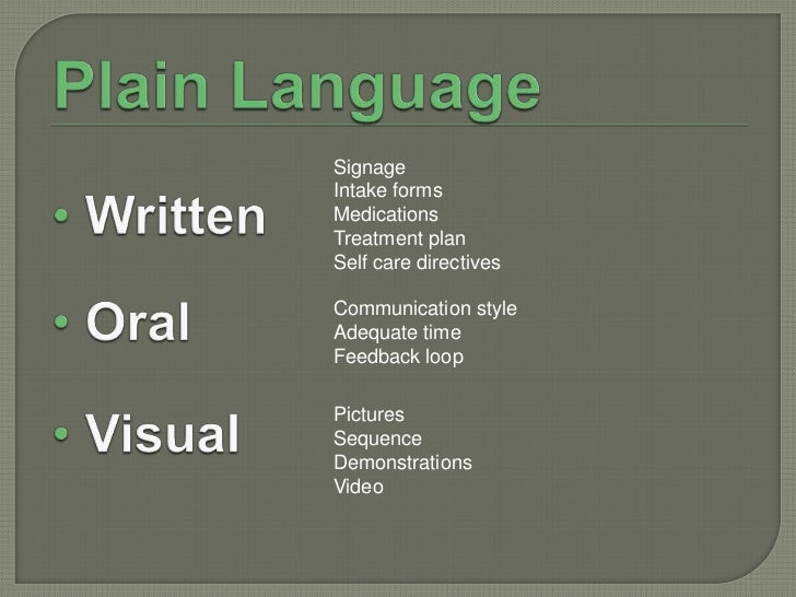 Plain Language