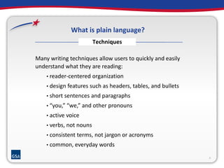 Plain Language training - Federal Communicators Network - Katherine ...