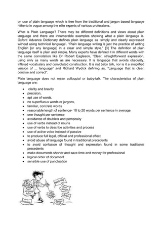 Plain language for professional prudence | PDF