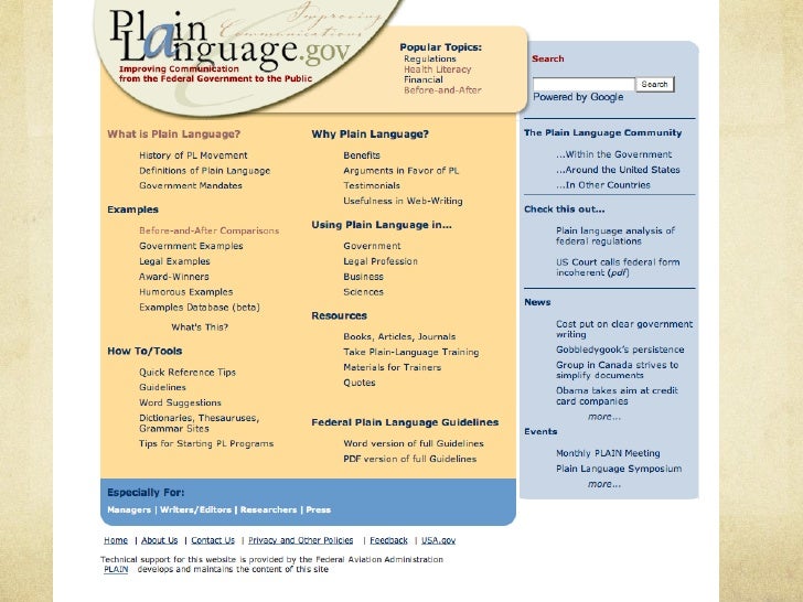 Plain Language Tips, Tutorials, and Tools