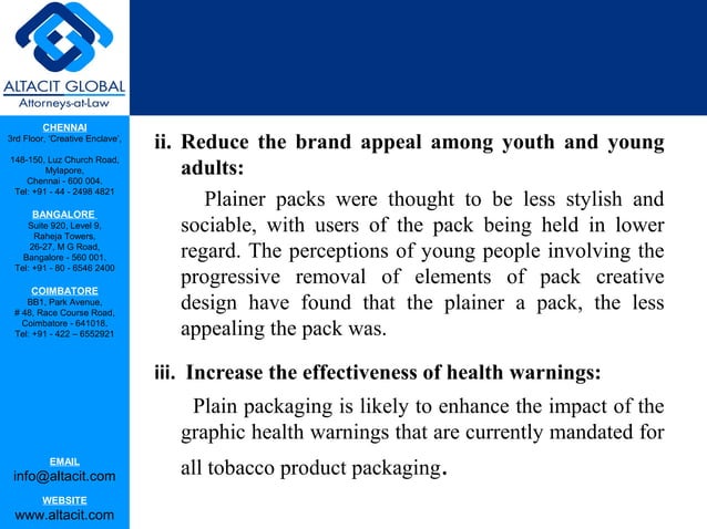 Plain packaging laws | PPT