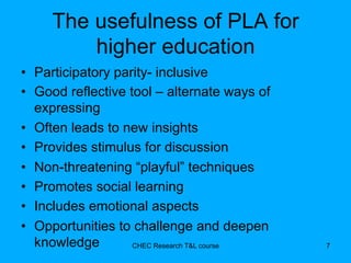 Using Participatory Learning Action Techniques in Higher Education | PDF