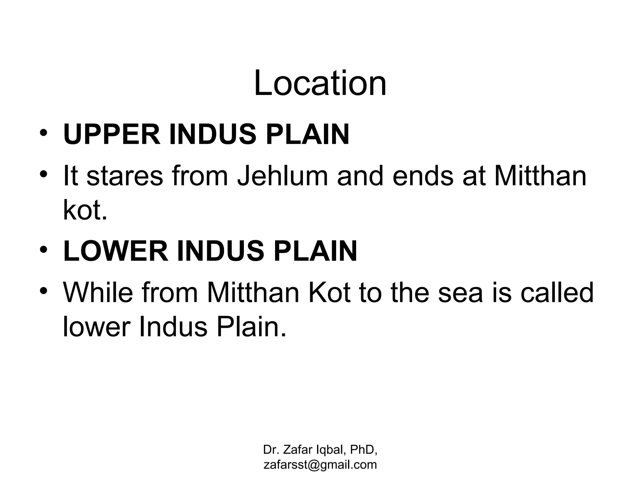 Plains of Pakistan by Dr. Zafar iqbal | PPT